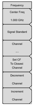 Freq (Frequency) Menu